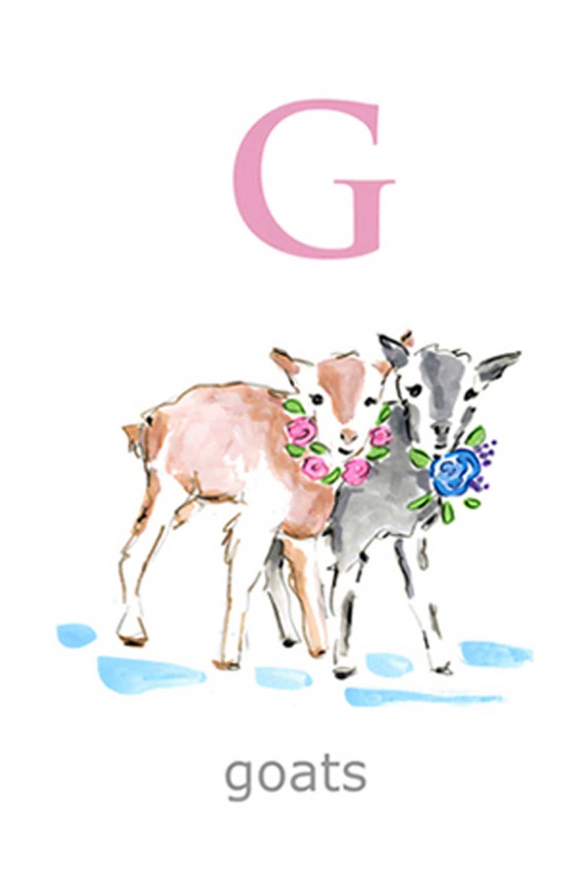 Animal Alphabet Poster, Alphabet Flash Card, Alphabet Nursery Art ...