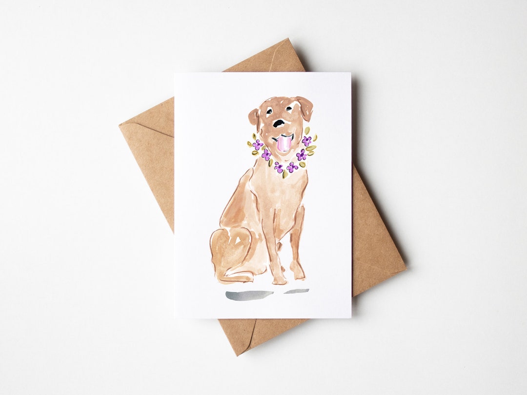 Golden Labrador Labrador Clip Art Yellow Lab Floral PNG - Etsy