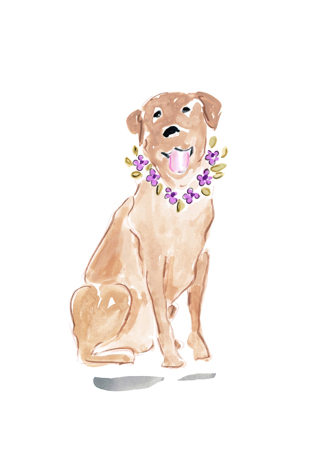 Golden Labrador, Labrador Clip Art, Yellow Lab Floral PNG, Yellow Lab ...