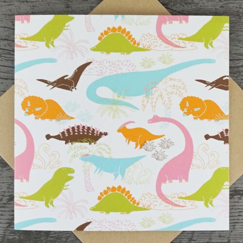 Funny Dinosaur Birthday Card - Etsy