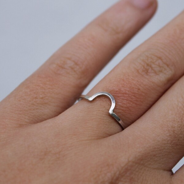 Half Circle Ring - Etsy