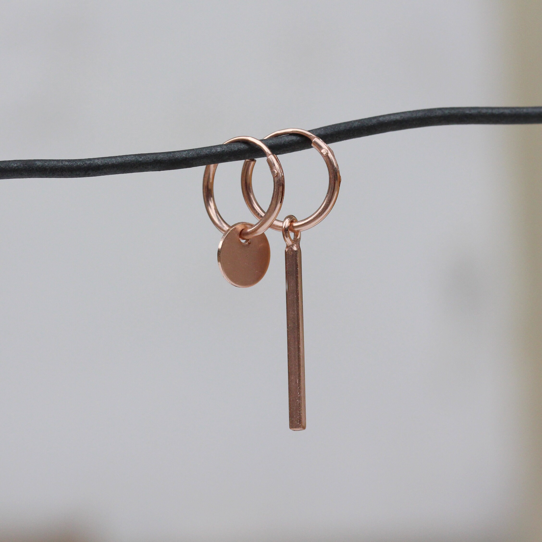 Small Silver Hoops Sleeper Hoops Sterling Silver Earrings | Etsy