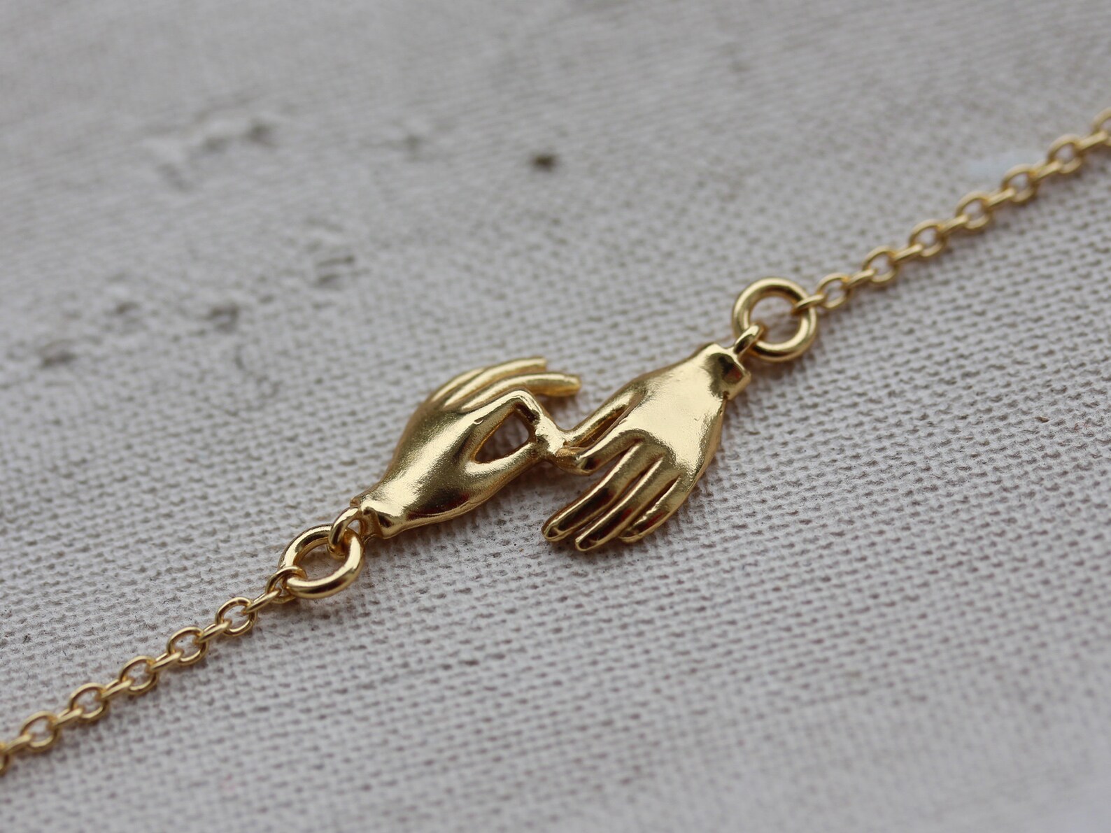 Hands Bracelet in Sterling Silver Handmade Bracelet Two Hands | Etsy