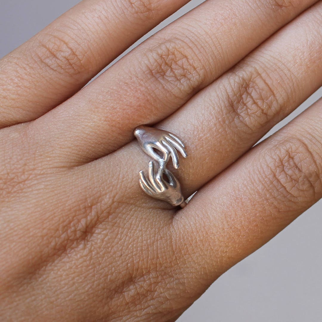 Handmade Silver Ring With Gyan Mudra Symbol of Knowledge and Spiritual ...
