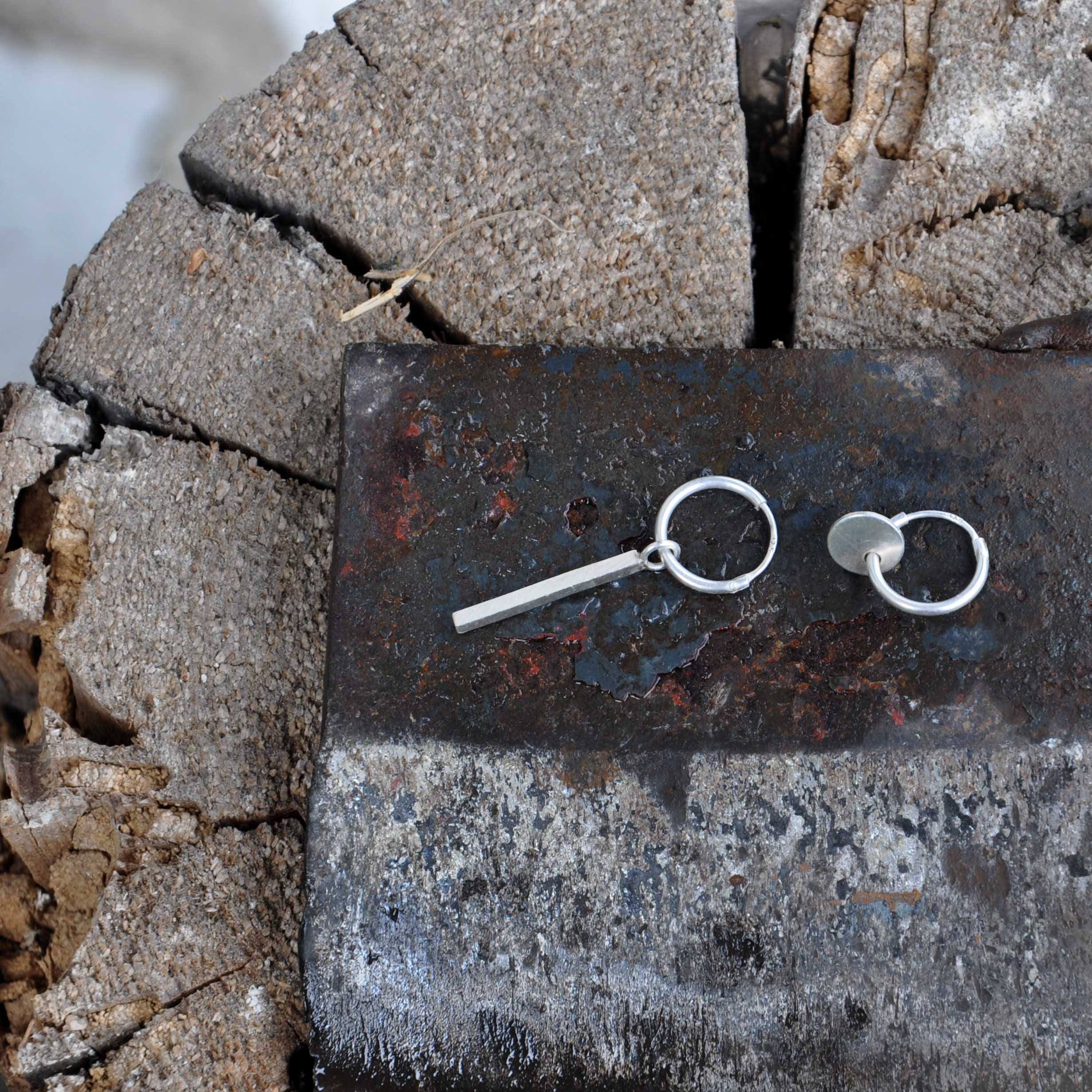 Small Silver Hoops Sleeper Hoops Sterling Silver Earrings | Etsy