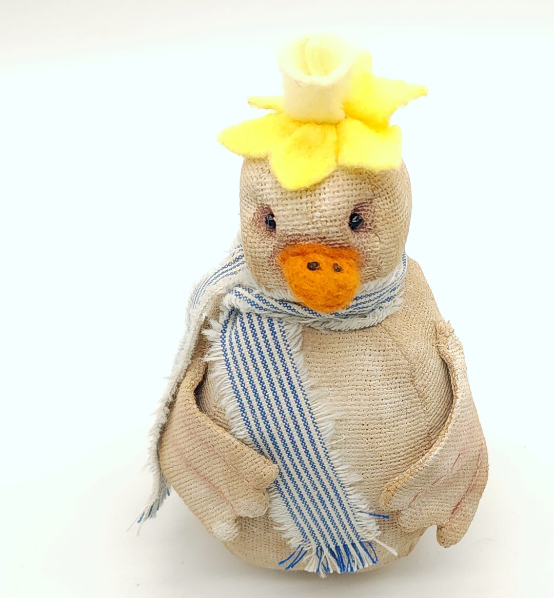 Whimsical Primitive Duck Doll Easter Farmhouse Shelf Ornament - Etsy