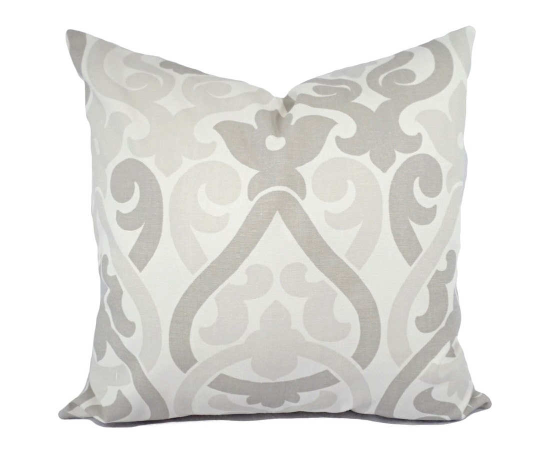 CLEARANCE One Grey and White Pillow Cover, Grey Throw Pillow, Grey ...