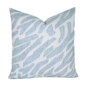One Decorative Pillow, Soft Blue Pillow Cover, Zebra Pillow Cover ...