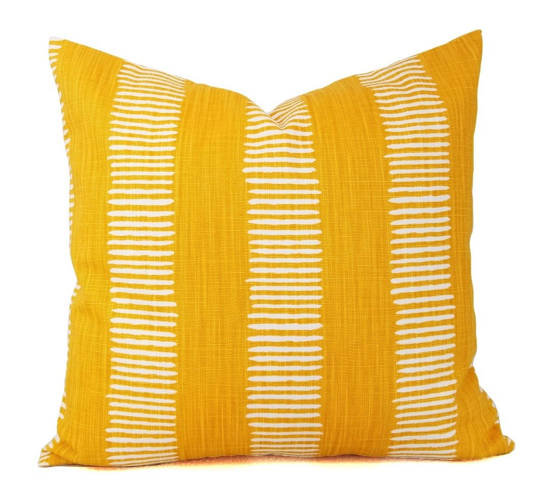 Two Deep Yellow Throw Pillow Covers, Two Dark Yellow Decorative Pillow ...