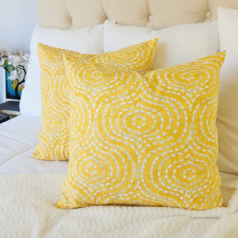 Yellow Throw Pillow - Etsy