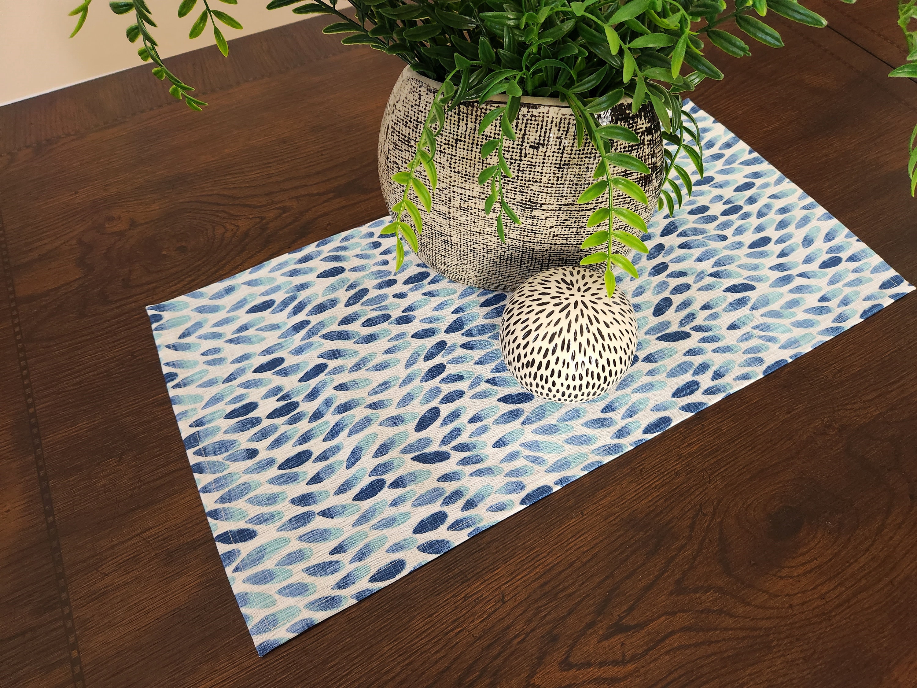 Navy Table Runner, Custom Size Table Centerpiece, Fabric Table Runner ...