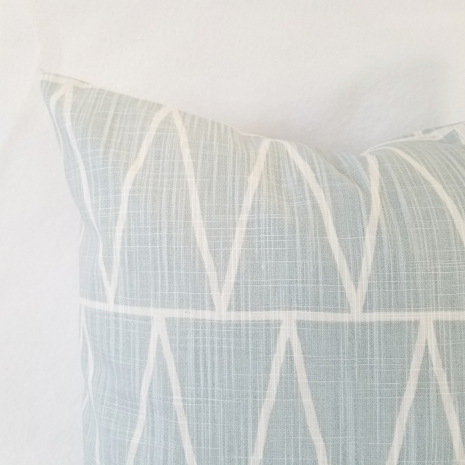 Two Decorative Pillows Soft Blue Pillow Cover Geometric - Etsy