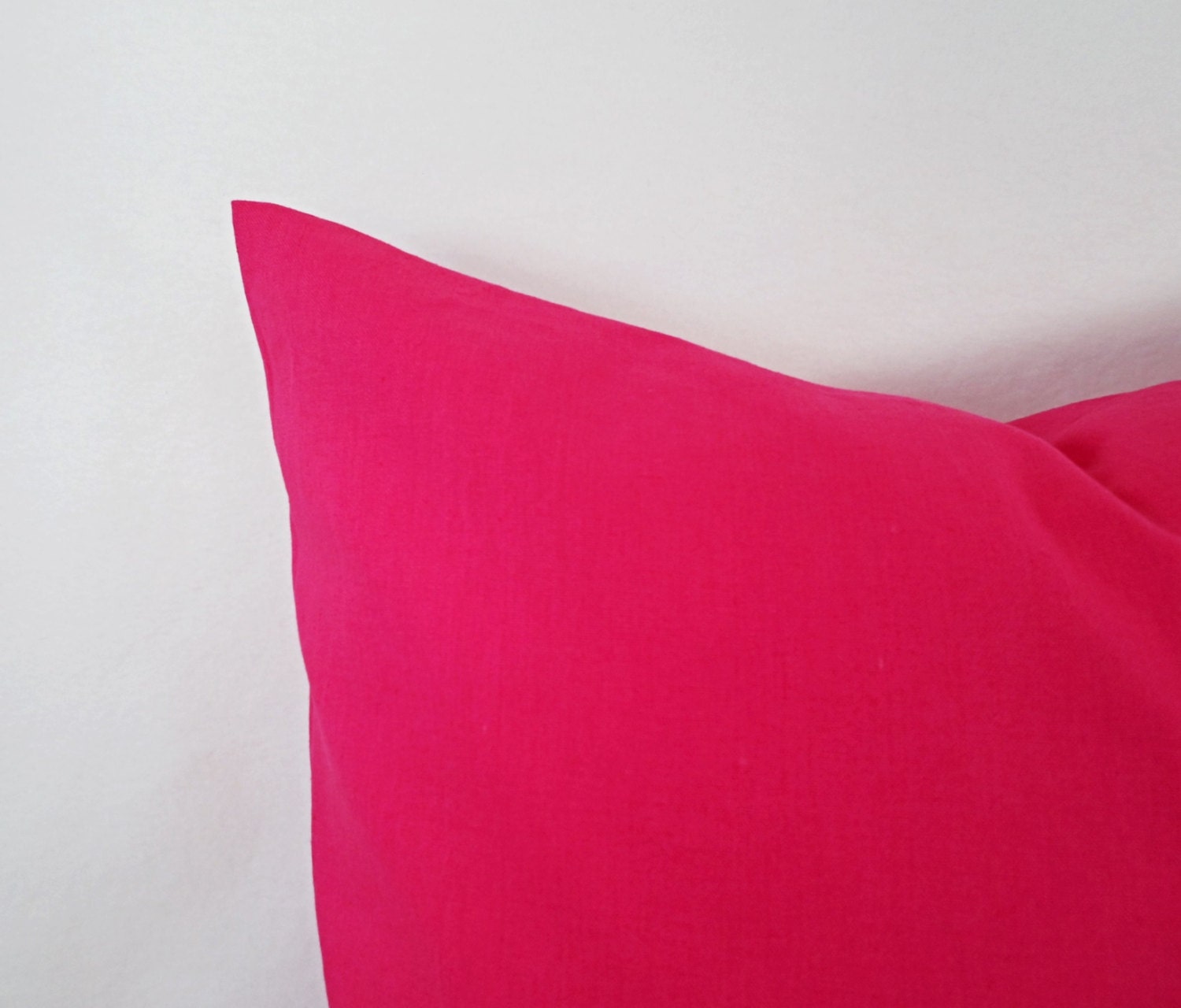 Solid Hot Pink Pillow Cover Hot Pink Pillow Cover Linen | Etsy