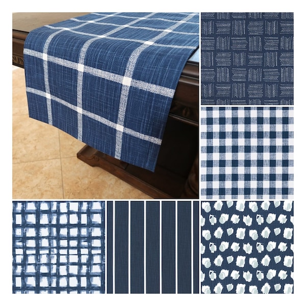 Navy Table Runner - Etsy