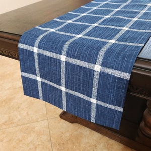 Navy Table Runner, Custom Size Table Centerpiece, Fabric Table Runner ...