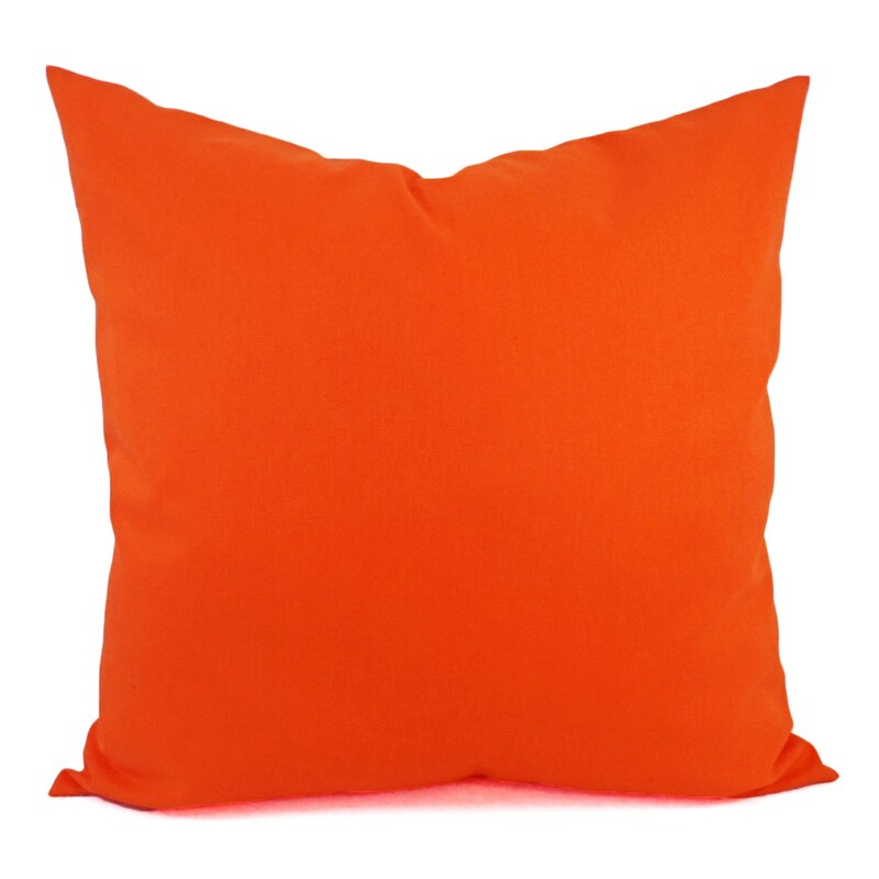 Solid Orange Pillow - Etsy