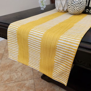 Deep Yellow Table Runner, Custom Size Table Centerpiece, Fabric Table ...