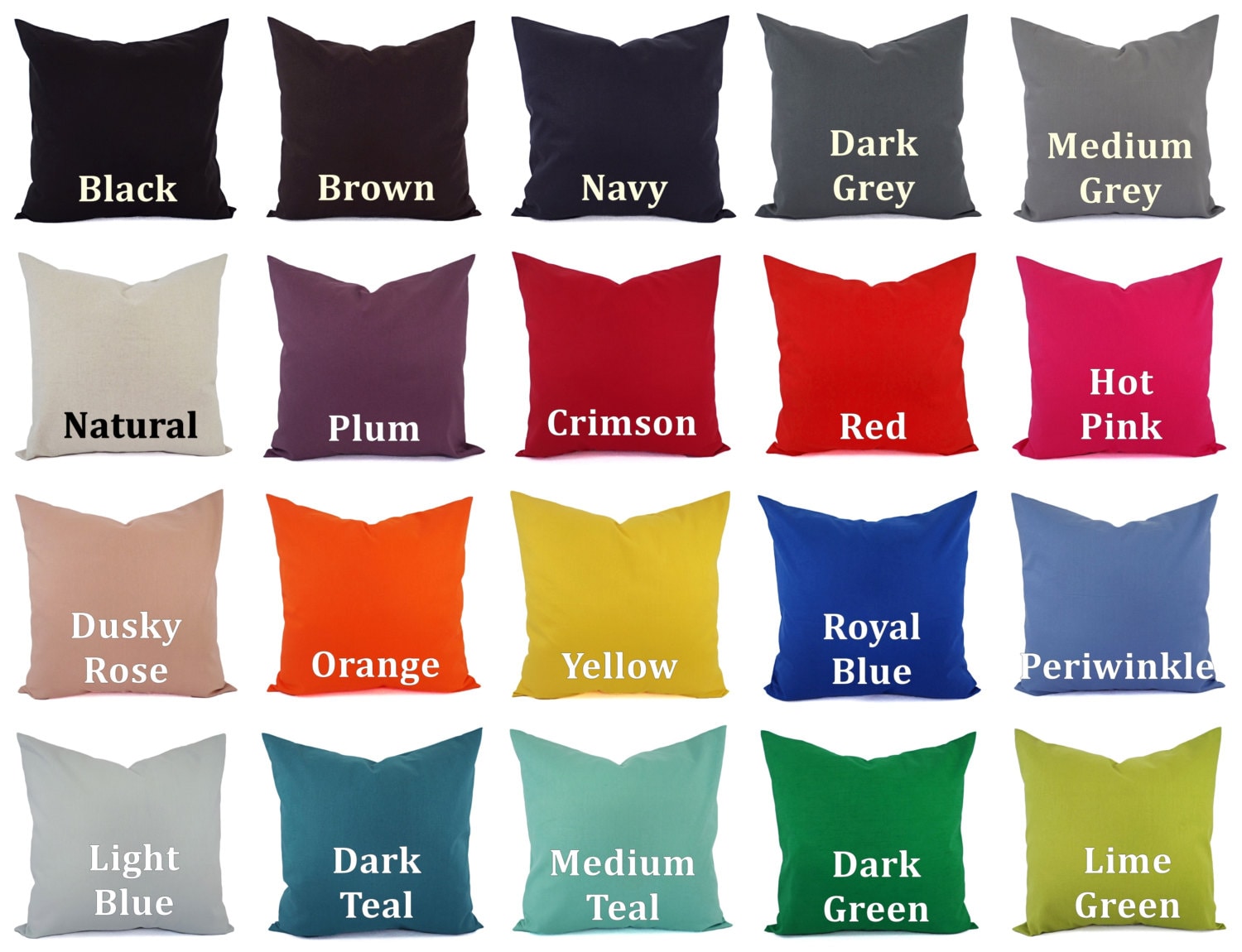 Cotton Linen Blend Pillow Cover Solid Pillow Cover Linen | Etsy