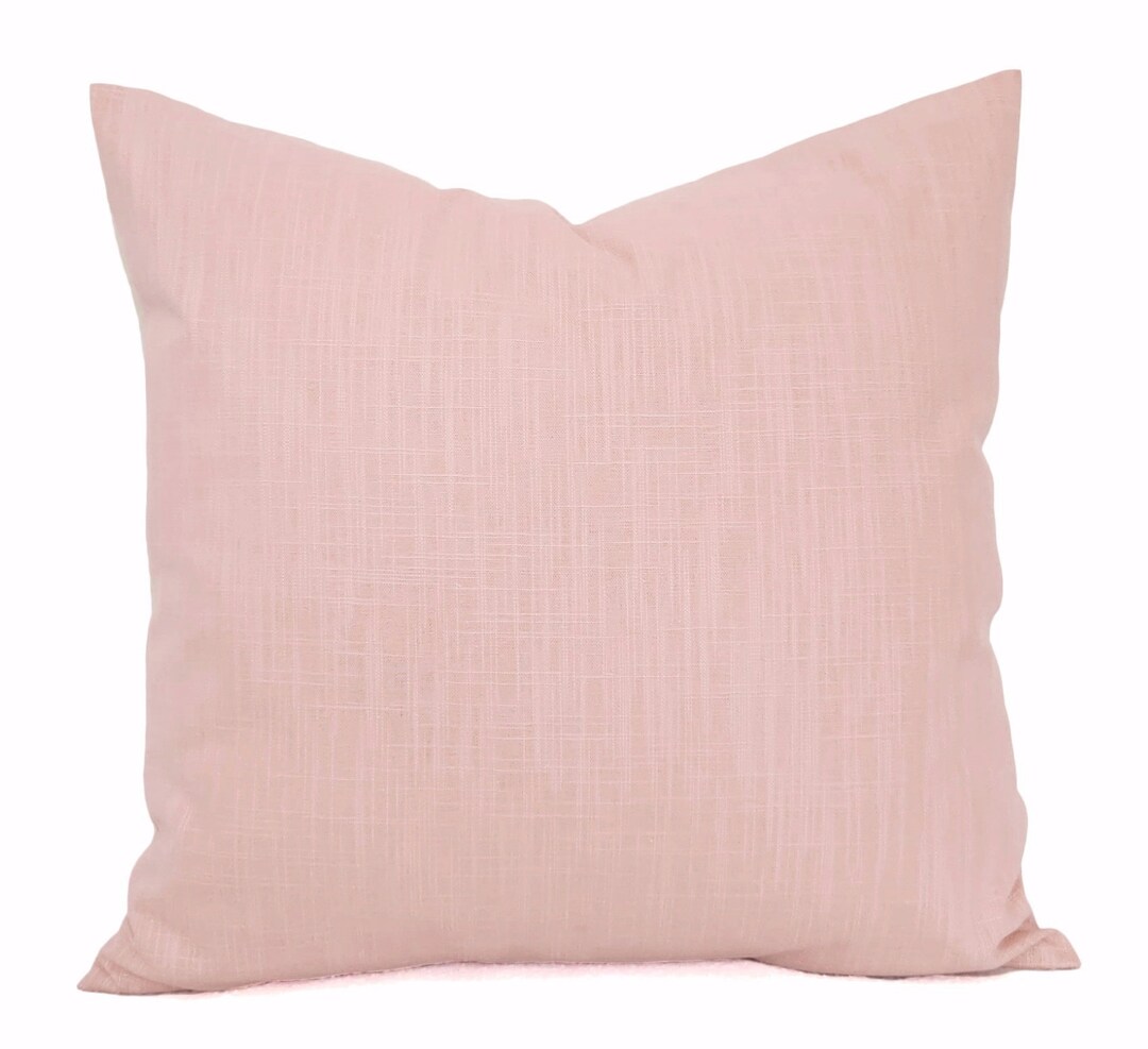Two Blush Pink Pillow Covers, Decorative Pillow Cover, Solid Pink ...