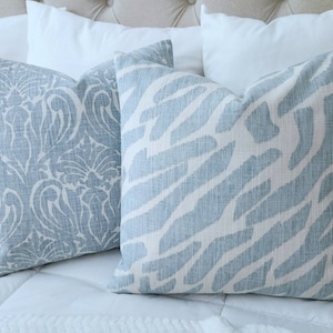One Decorative Pillow, Soft Blue Pillow Cover, Zebra Pillow Cover ...
