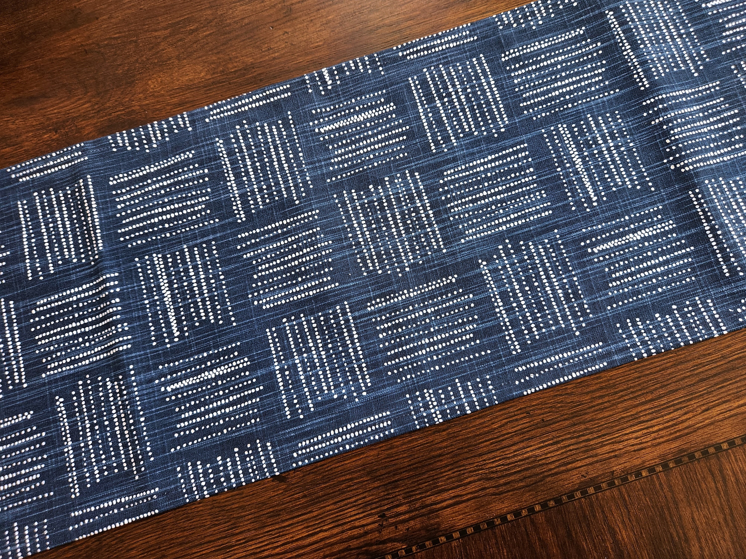 Navy Table Runner, Custom Size Table Centerpiece, Fabric Table Runner ...