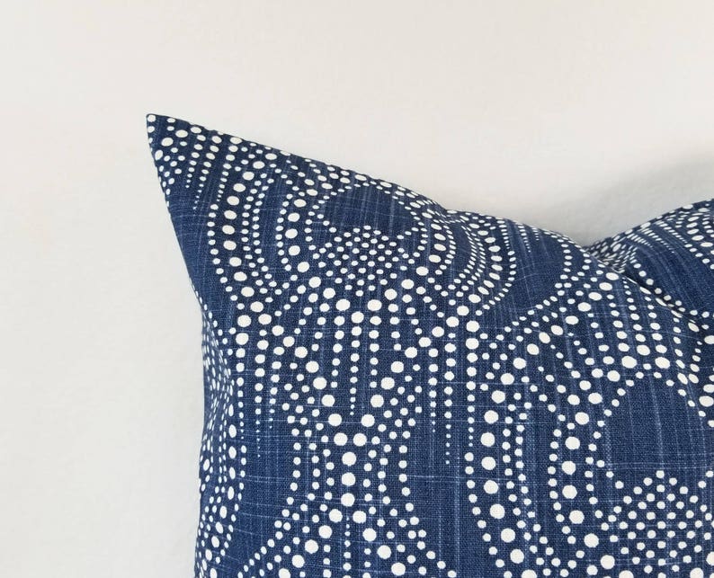 Two Blue Pillow Covers Geometric Pillow Sham Blue Throw - Etsy