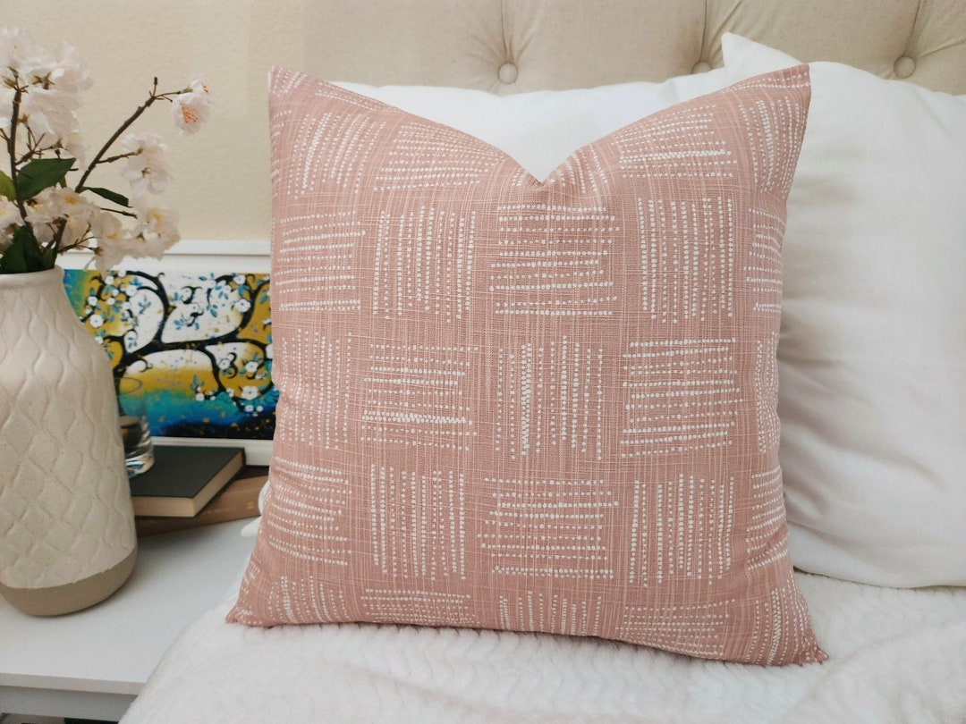 One Blush Pink Pillow Cover, Decorative Pillow Cover, Modern Pillow ...