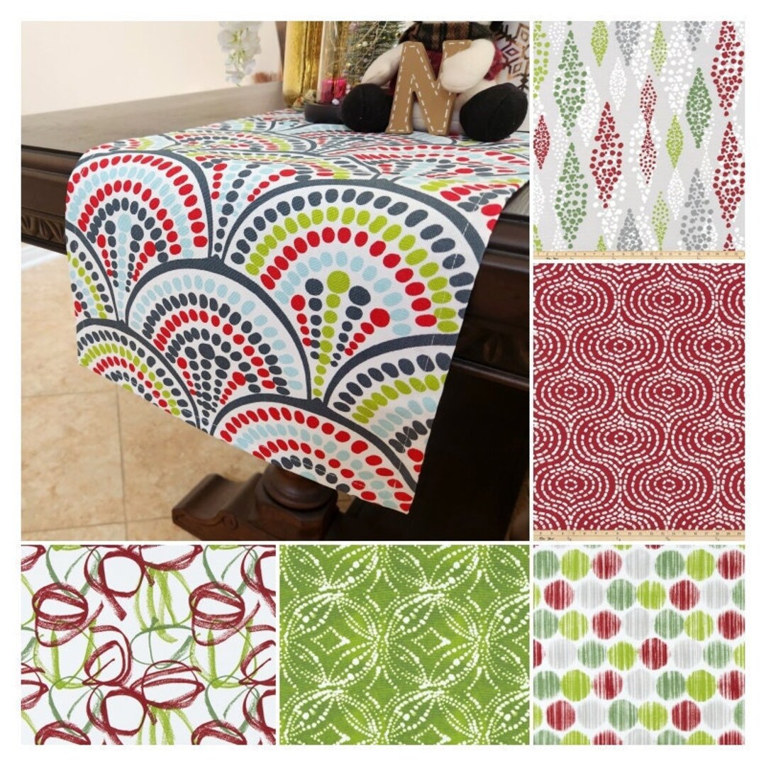 Holiday Table Runner, Custom Size Table Centerpiece, Fabric Table ...