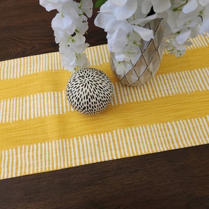 Deep Yellow Table Runner, Custom Size Table Centerpiece, Fabric Table ...