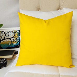 Solid Yellow Pillow Cover, Deep Yellow Pillow Sham, Linen Pillow Cover ...