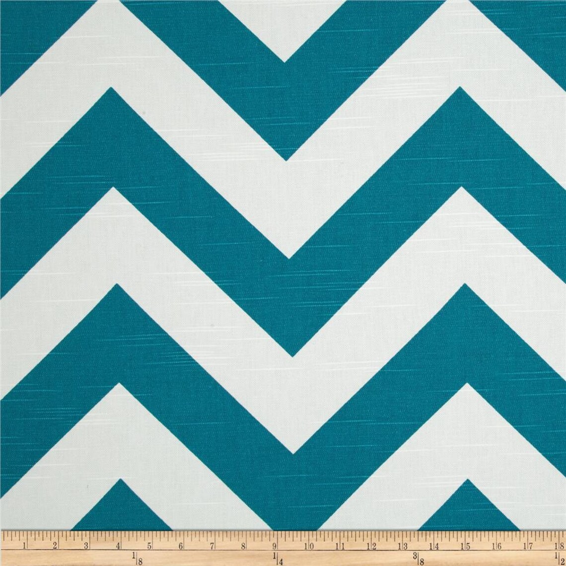 One Turquoise Pillow Cover Deep Turquoise Chevron Throw - Etsy