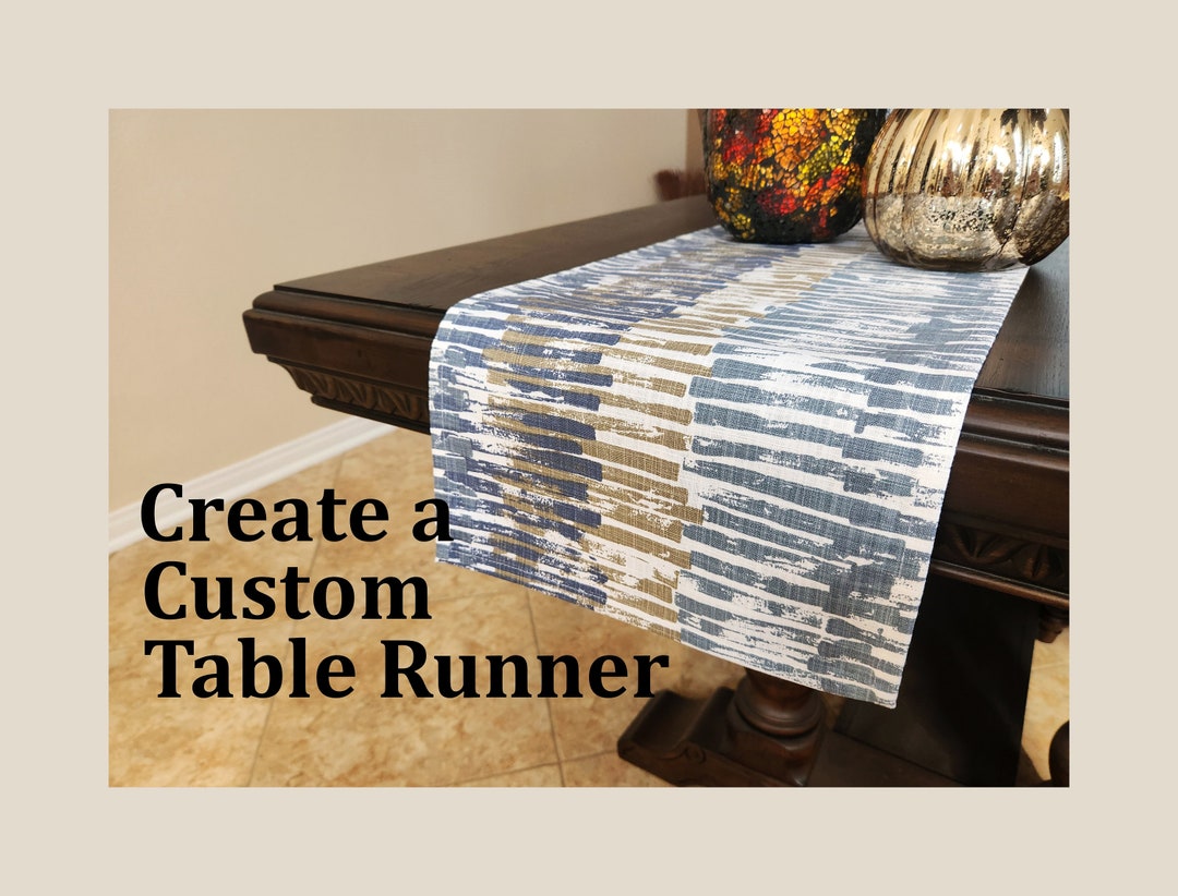 Custom Table Runner, Custom Size Table Centerpiece, Fabric Table Runner ...