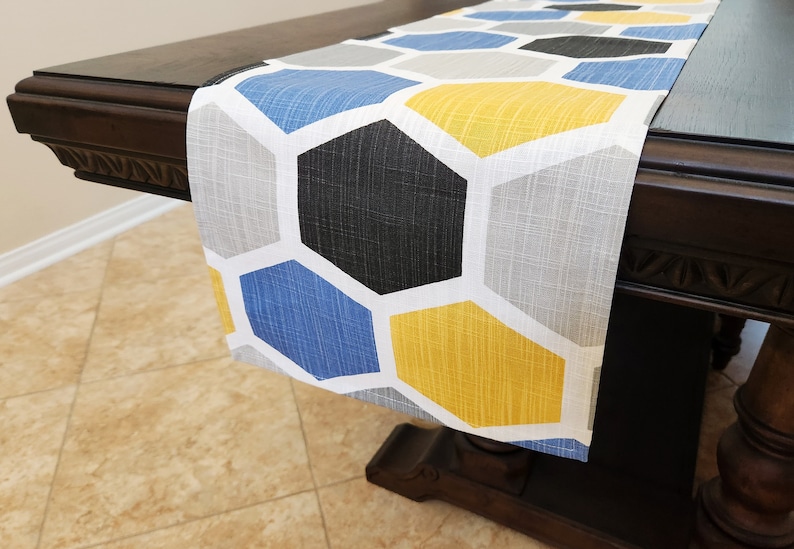 Deep Yellow Table Runner, Custom Size Table Centerpiece, Fabric Table ...