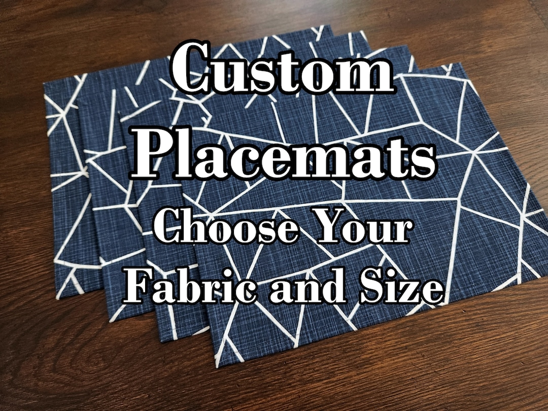 One Custom Placemat, Custom Size Place Mat, Fabric Placemat, Holiday ...