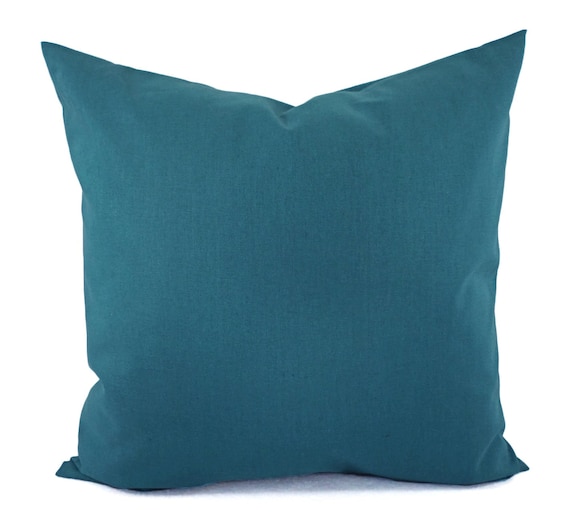 Solid Teal Decorative Pillow Cover Teal Blue Pillow Cover - Etsy