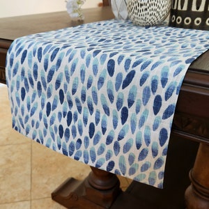 Navy Table Runner, Custom Size Table Centerpiece, Fabric Table Runner ...