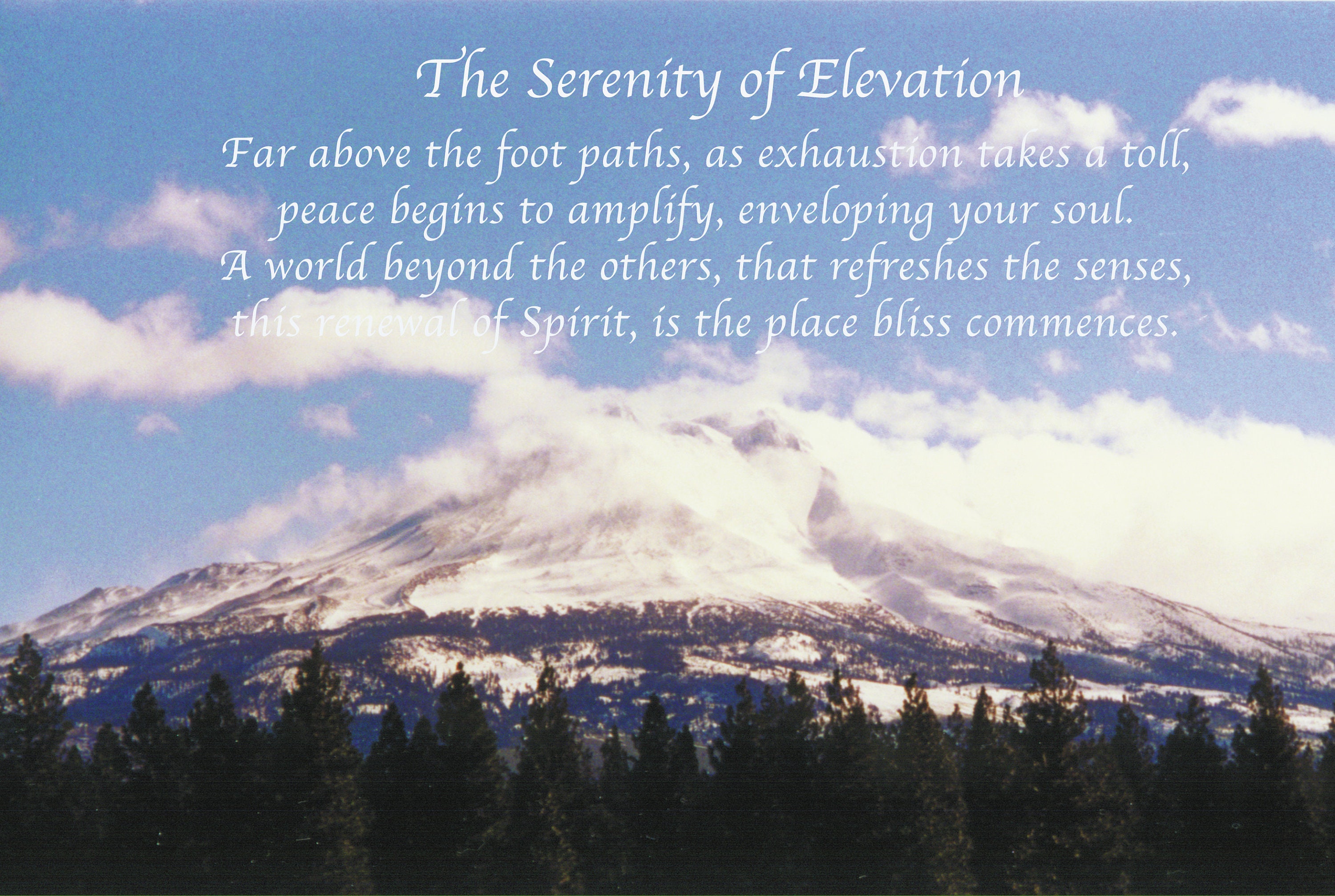 Mount Shasta Inspiring Original High Resolution Color Photo Overlaid ...
