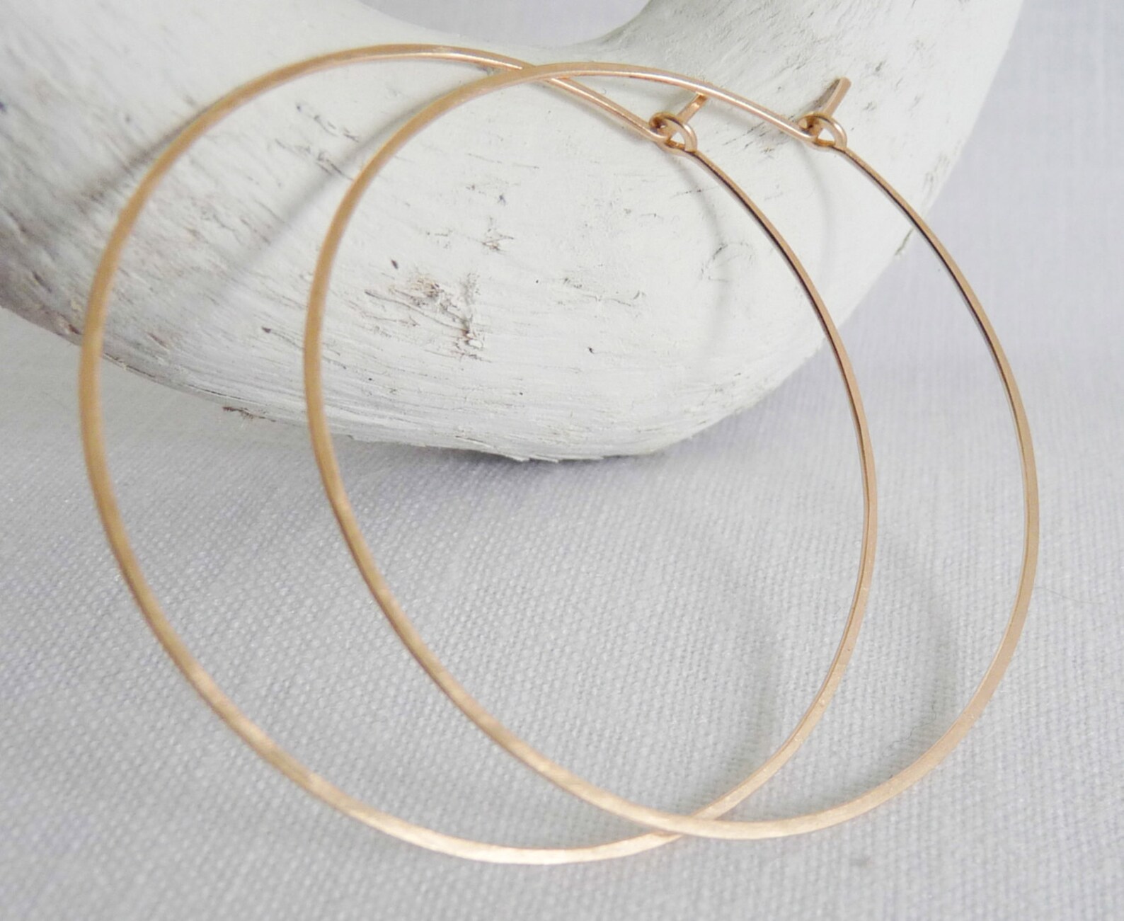 LARGE CIRCLE HOOPS Classic Circle Hoop Earrings Hammered | Etsy
