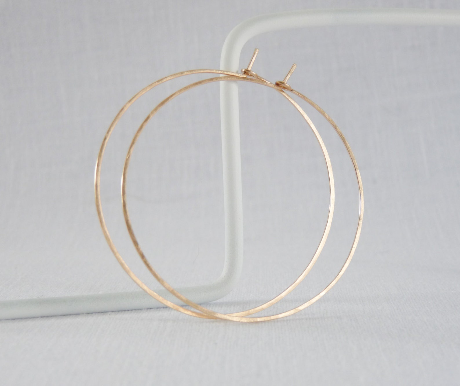 LARGE CIRCLE HOOPS Classic Circle Hoop Earrings Hammered | Etsy