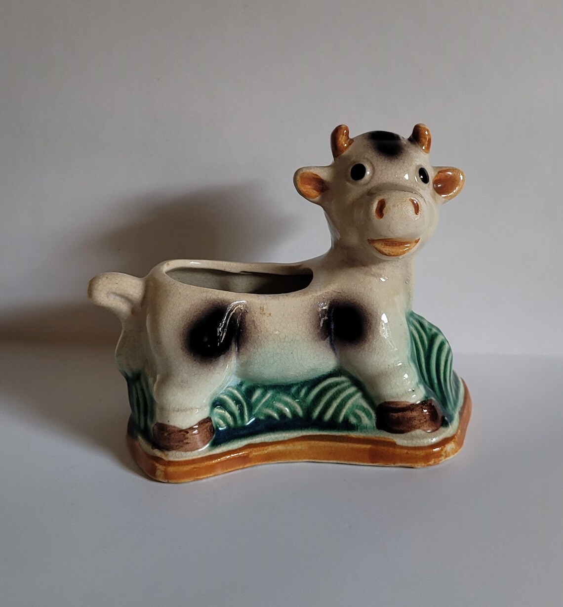 Rare Vintage Small Planter Cow Baby Cow Calf Planter | Etsy
