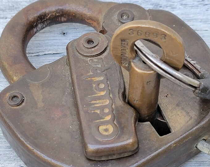 Vintage Adlake Lock With Key, Atlantic Coast Line Railroad - Etsy