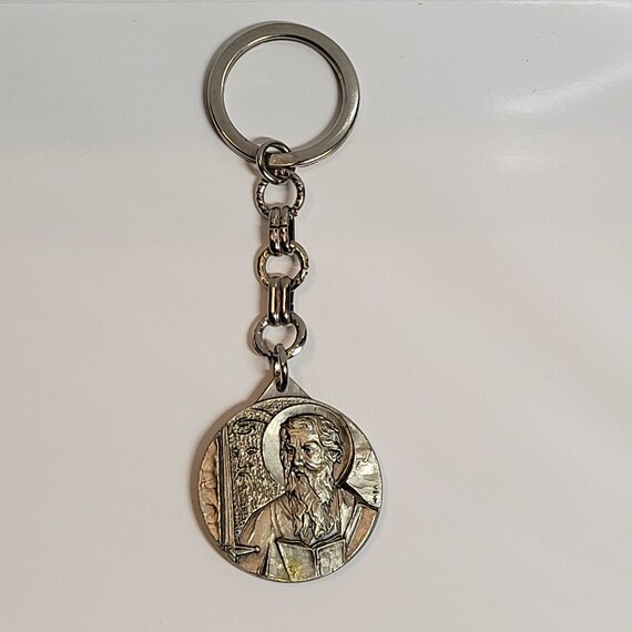 Catholic Saint Paul The Apostle Pewter Keychain. - Gem
