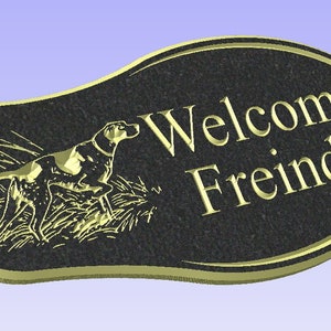 Hunting Dog Welcome Sign 2.5 D Image, CNC Router G Code Files Immediate ...