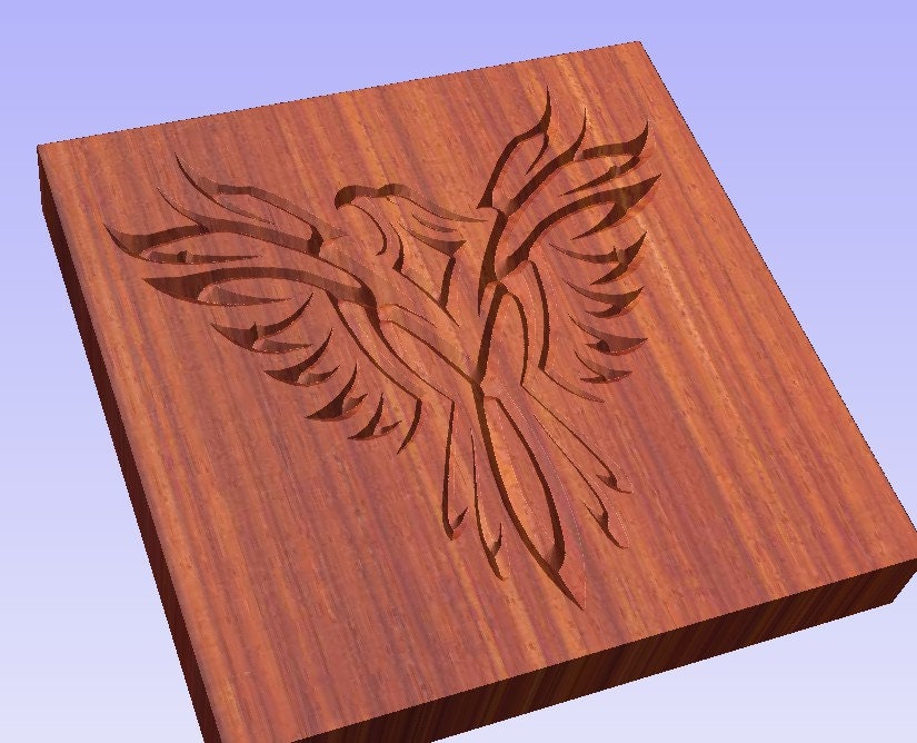 Eagle 2.5D 5" X 5" G Code Cut File Immediate Instant Download Grbl and ...
