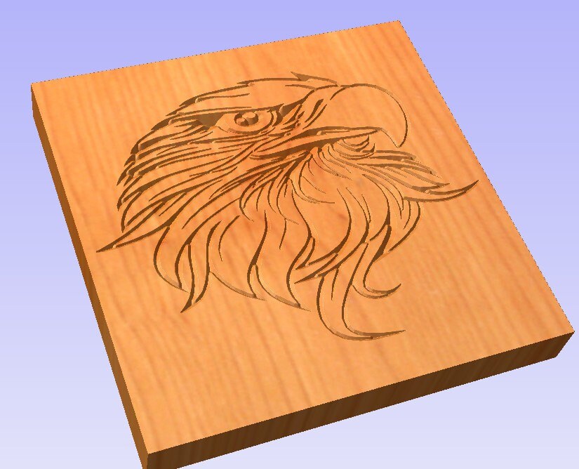 Bald Eagle 2.5 D CNC Router G Code Cut File Immediate Instant Download ...