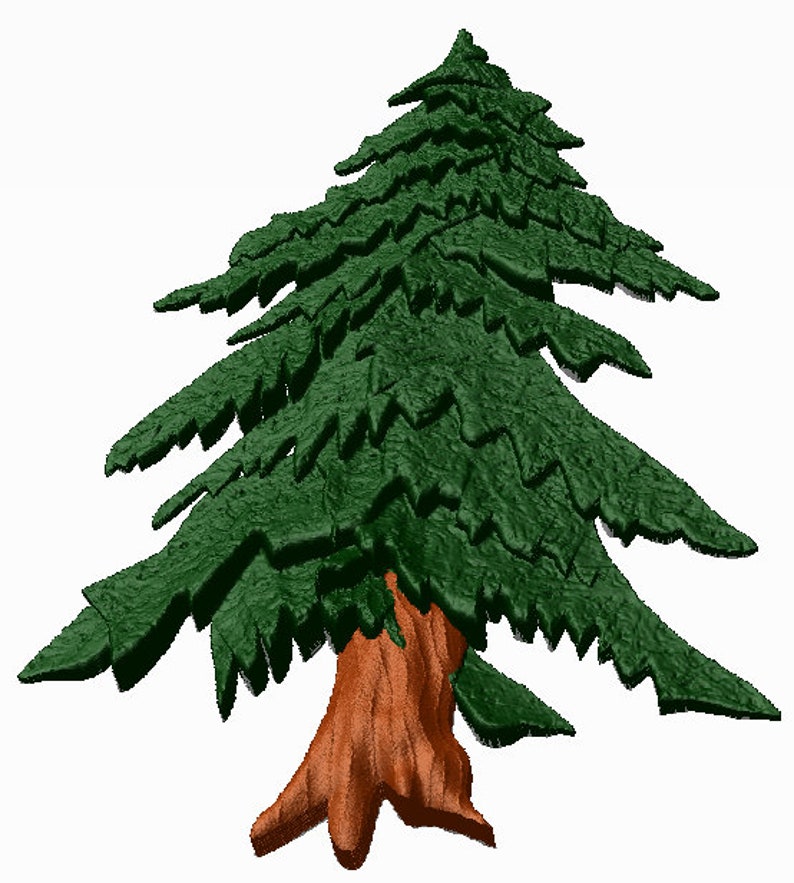 Hemlock Tree 3d Solid Model Carving, 3d in OBJ. STL and 3DS Formats ...