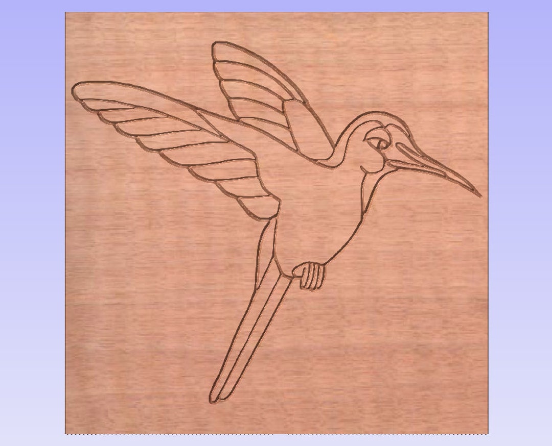 Humming Bird 7w" X 6h" G Code Cut File Immediate Instant Download Grbl ...