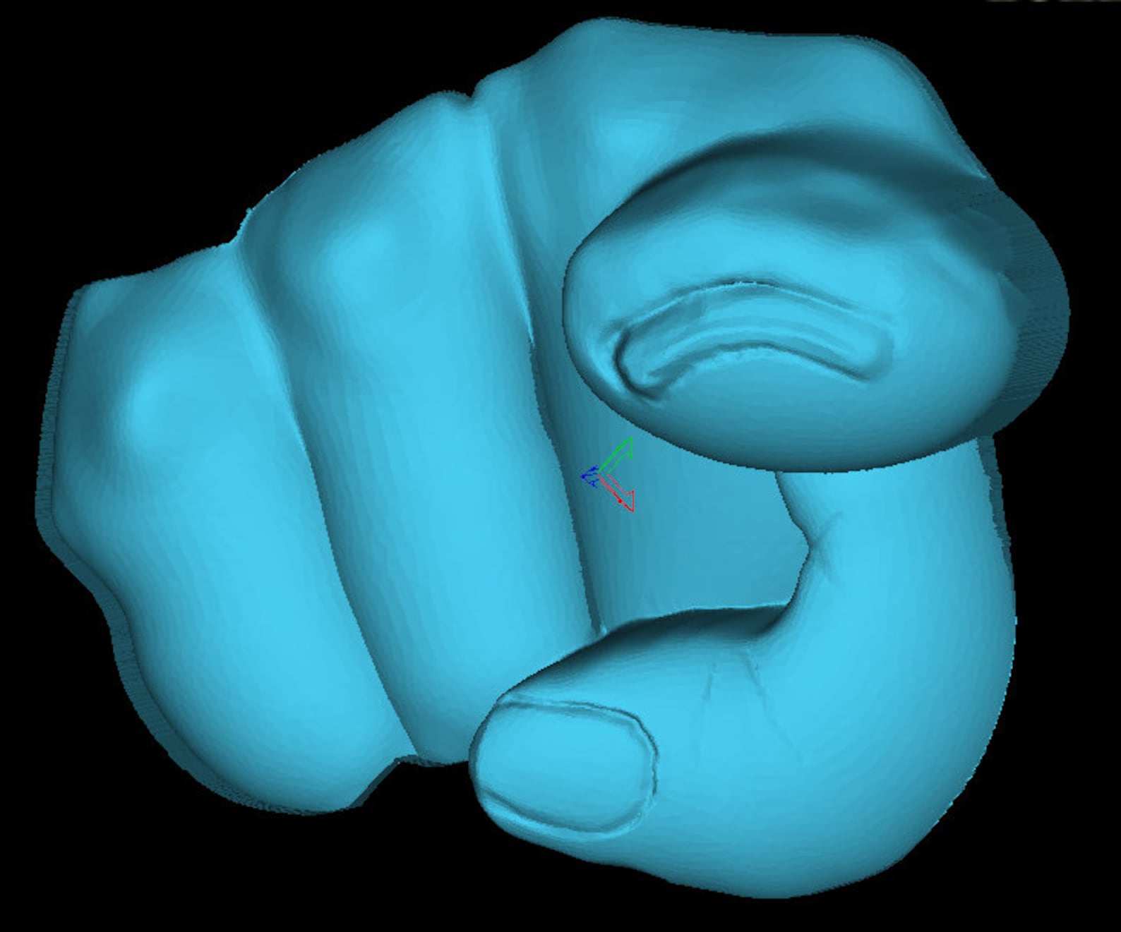 Pointing Hand Solid 3D Model for CNC Routers and Mills Useful on 3D ...