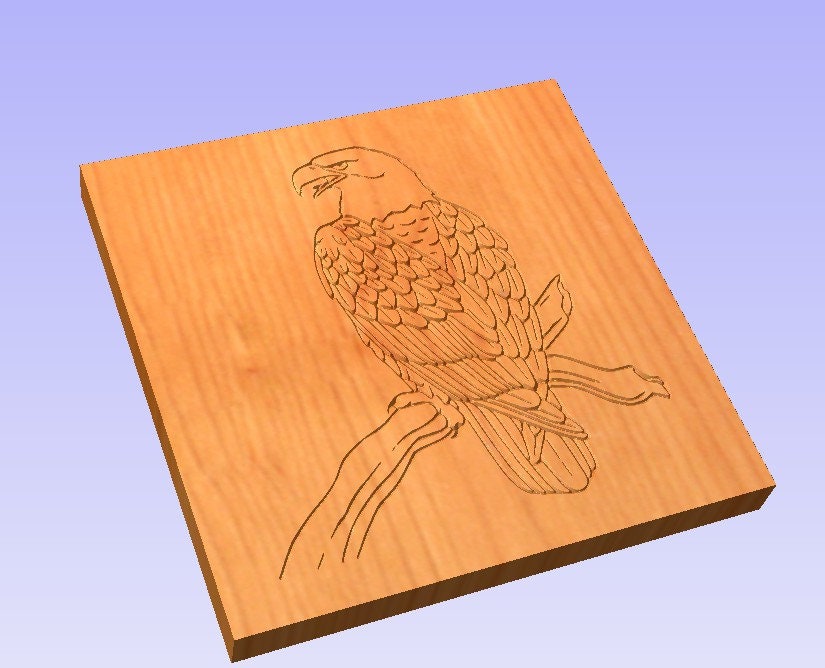 Bald Eagle 2.5 D CNC Router G Code Cut File Immediate Instant Download ...
