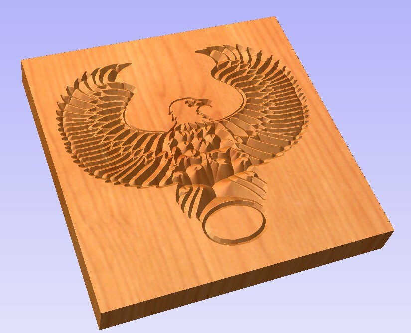 Bald Eagle 2.5 D CNC Router G Code Cut File Immediate Instant Download ...